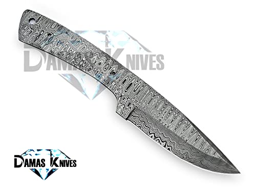Custom Handmade Damascus Steel Skinner Knife Blank Blade for Knife Making HB 26