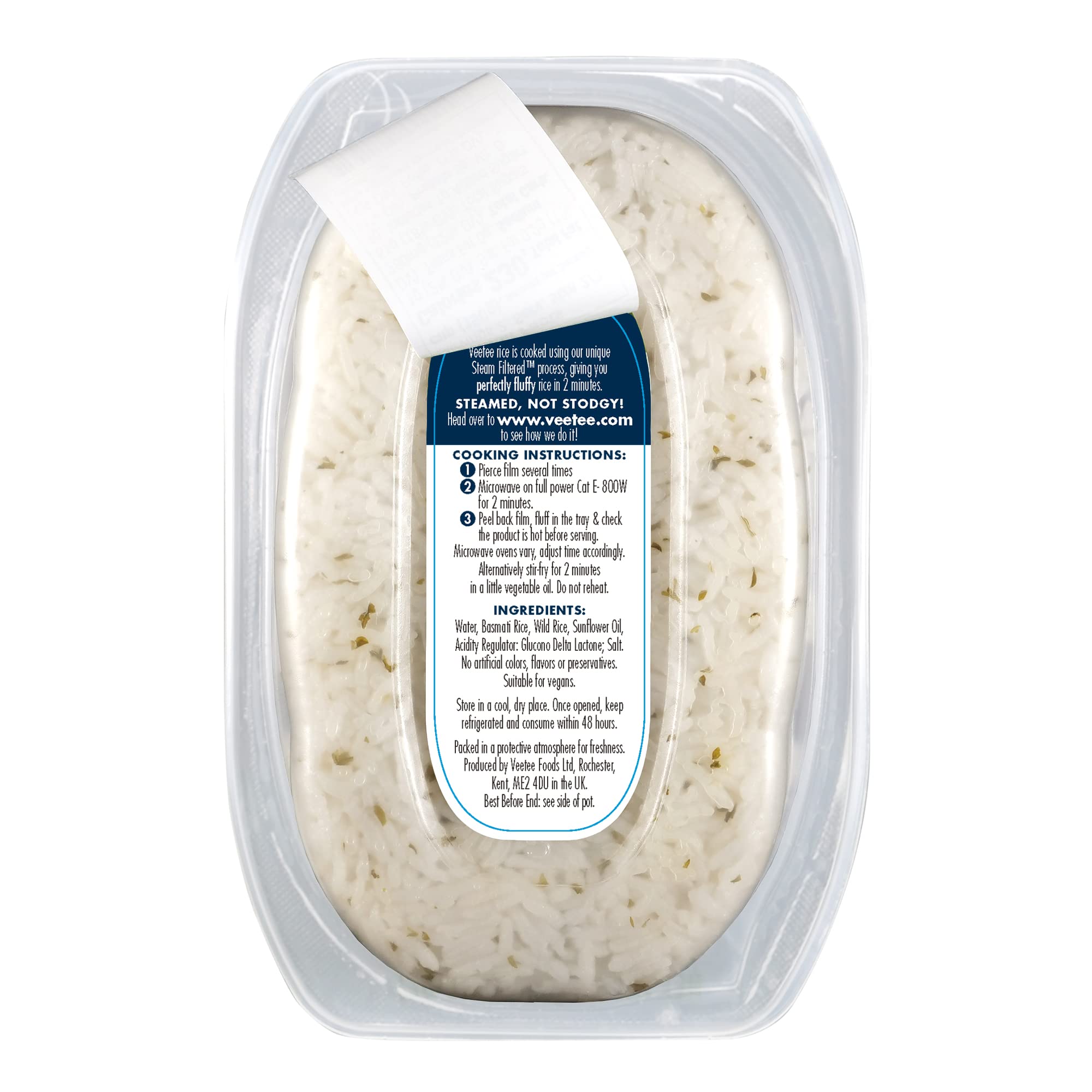Veetee Basmati and Wild Rice - 2 Minute Rice Microwavable Meals - Instant Rice Meals Ready to Eat Gluten Free Precooked Rice - 10.6oz, Pack Of 6