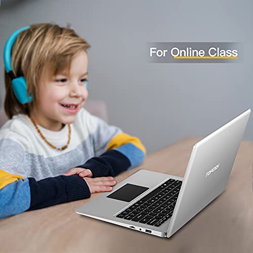 TOPOSH PC Laptop, Windows 10 Computer,14 Inch, 6GB RAM + 64GB SSD, Intel Celeron N3350, Dual-Core 1.1 GHz Graphics, WiFi Bluetooth-Silver
