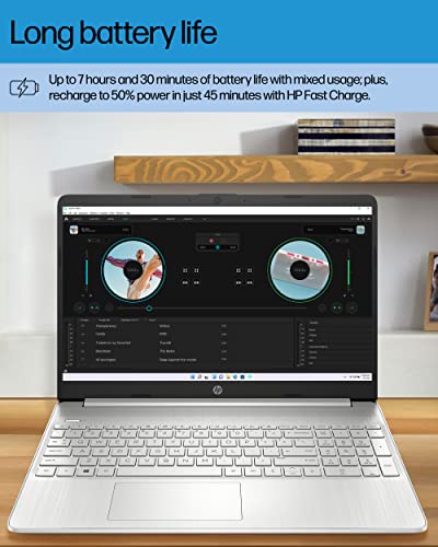HP15.6 Inch Laptop, Intel Iris Xe Graphics, 12th Generation Intel Core Processor, 8 GB RAM, 256 GB SSD, Diagonal Full HD Display, Windows 11 Home, Dual Array Microphones, Wi-Fi 6 (15-dy5024nr, 2022)