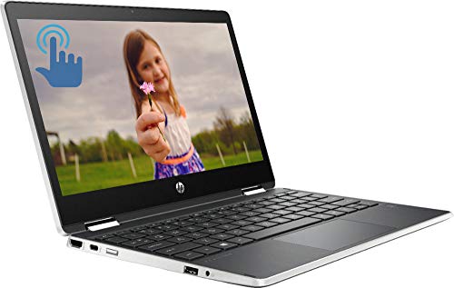 HP Pavilion x360 Premium 2 in 1 Laptop Computer, Intel Quad-Core Pentium Silver N5000 Processor, 11.6" HD IPS Touchscreen Display, 4GB DDR4 128GB SSD, HD Camera B&O USB-C HDMI WiFi BT 4.2 Win 10