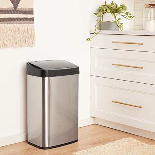 Ninestars DZT-50-28GD 13.2 Gallons / 50 Liters, Gold, Stainless Steel, Motion Sensor Trash Can