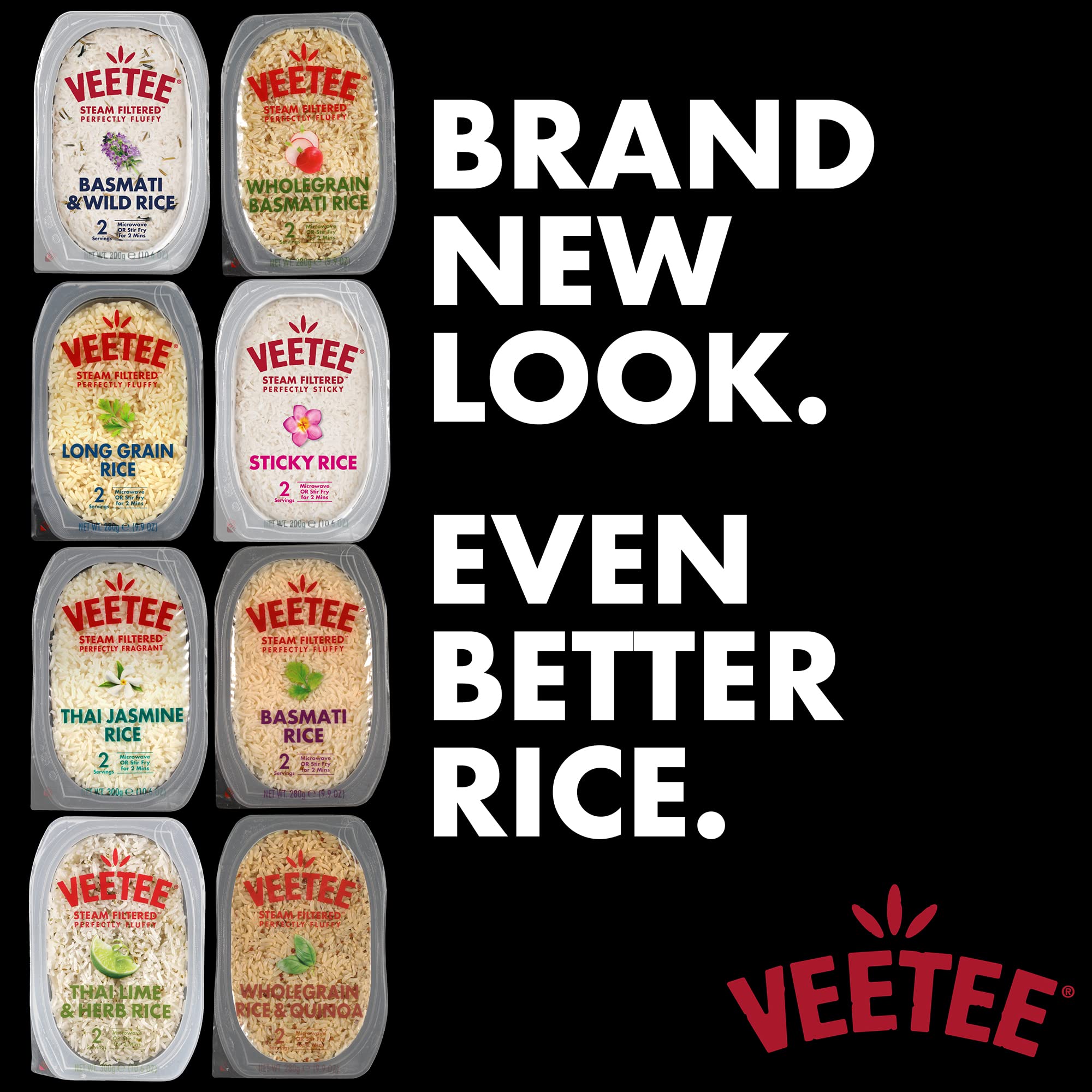 Veetee Basmati and Wild Rice - 2 Minute Rice Microwavable Meals - Instant Rice Meals Ready to Eat Gluten Free Precooked Rice - 10.6oz, Pack Of 6