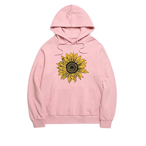 JDHUFEI Womens Hoodies Fashion Long Sleeve Pullover Drawstring Shirts Loose Fit Hooded Sweatshirts Fall Clothes with Pockets