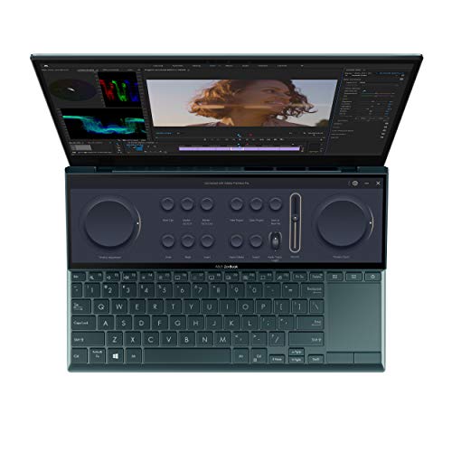 ASUS ZenBook Duo 14 UX482 14” FHD NanoEdge Touch Display, Core i7-1195G7, GeForce MX450, 16GB RAM, 1TB SSD, ScreenPad Plus, Windows 11 Pro, WiFi 6E Celestial Blue, UX482EGR-XB74T
