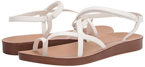Amazon Essentials Women's Strappy Footbed Sandal, White, 7.5