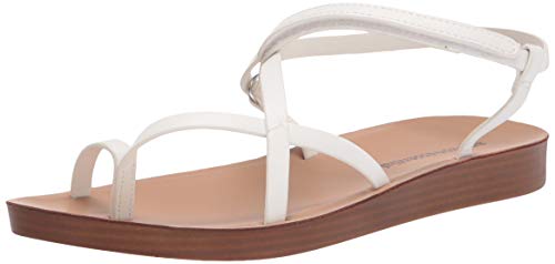 Amazon Essentials Women's Strappy Footbed Sandal, White, 7.5