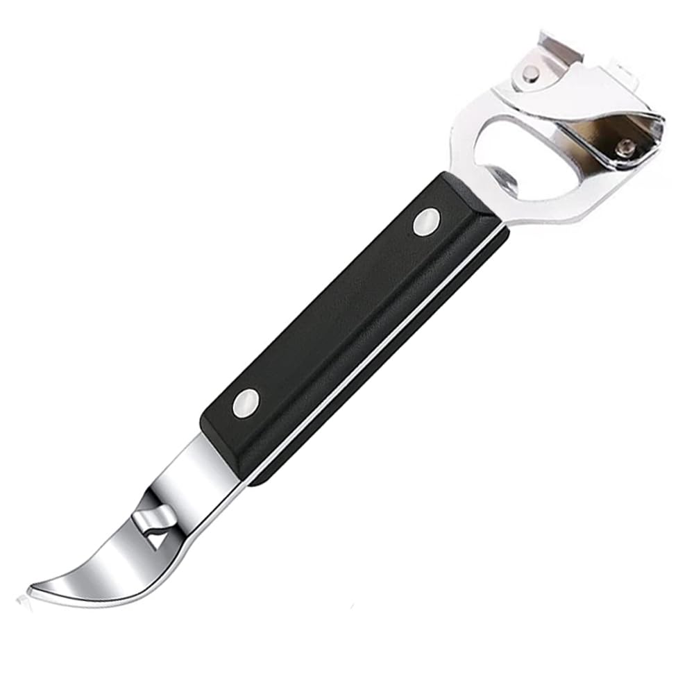 Bottle Opener, Multifunctional Stainless Steel Can Opener Jar Lid Gripper,Suitable for Camping and Traveling