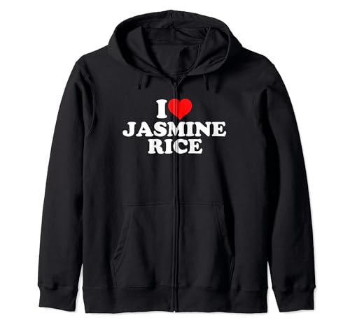 I Love Jasmine Rice Zip Hoodie