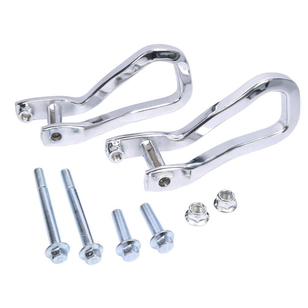 KRAZI Front Tow Recovery Hooks Chrome with Bolts