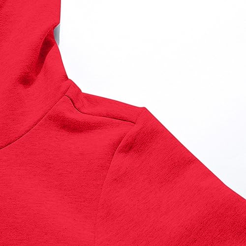 Kids Baby Boy Girl Crewneck Long Sleeve Pullover Top Cotton Infant Lightweight Pullover T Shirt Top Festival Clothes Red
