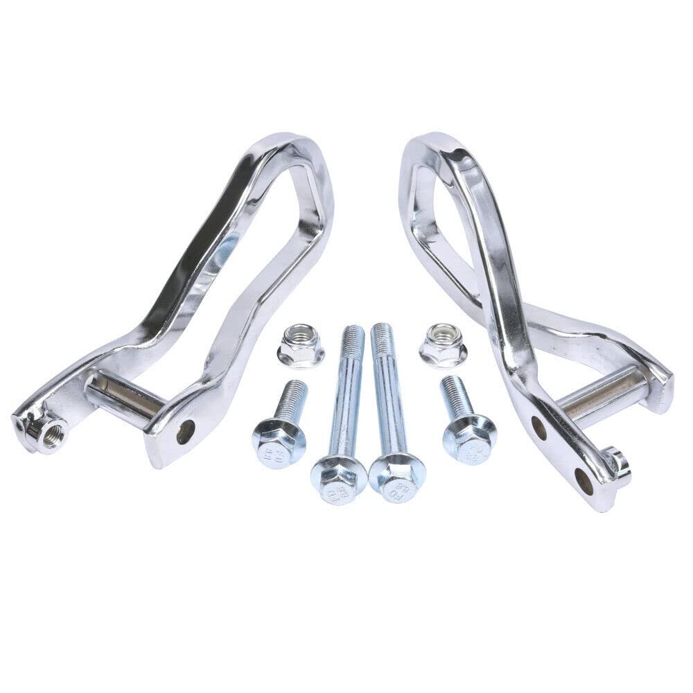 KRAZI Front Tow Recovery Hooks Chrome with Bolts