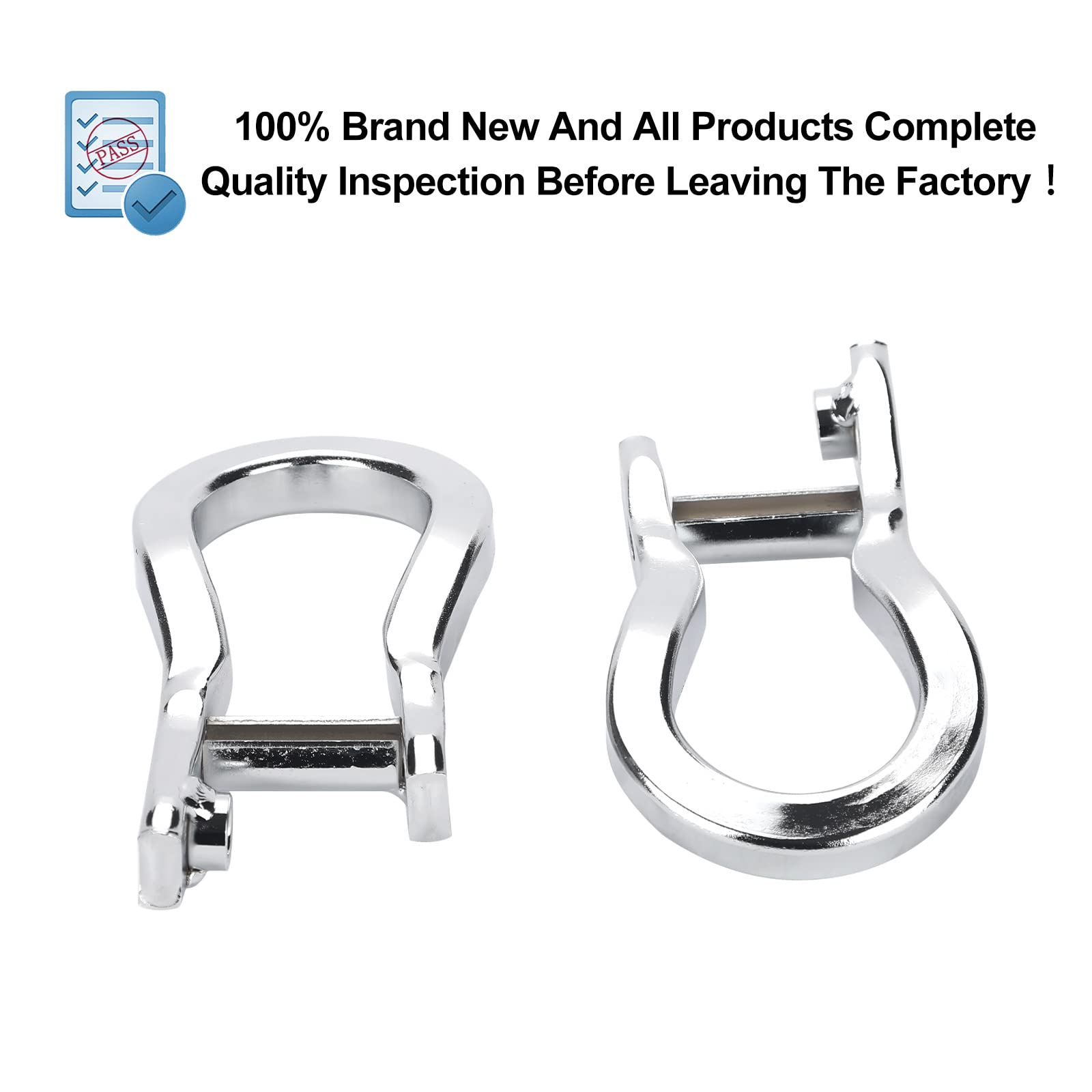 ONER Tow Hooks Compatible with 2019 2020 2021 & Newer Chevy Silverado 1500, Replaces # 84280202（Chrome）