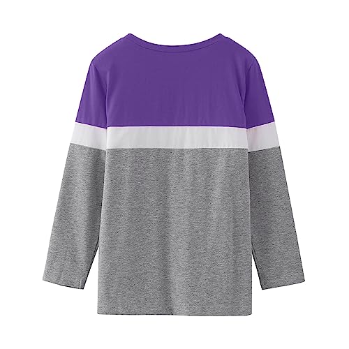 Infant Toddler Baby Boy Girl Sweatshirt Pullover Unisex Casual Solid Sports Sweatshirt T-Shirt Tops Baby Sweatshirts Purple