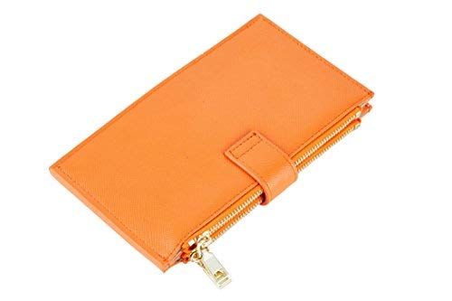 Travelambo RFID Wallet Women Large Size Bifold Multi Card Wallet Case with Zipper Pocke Credit Card Holder for Women