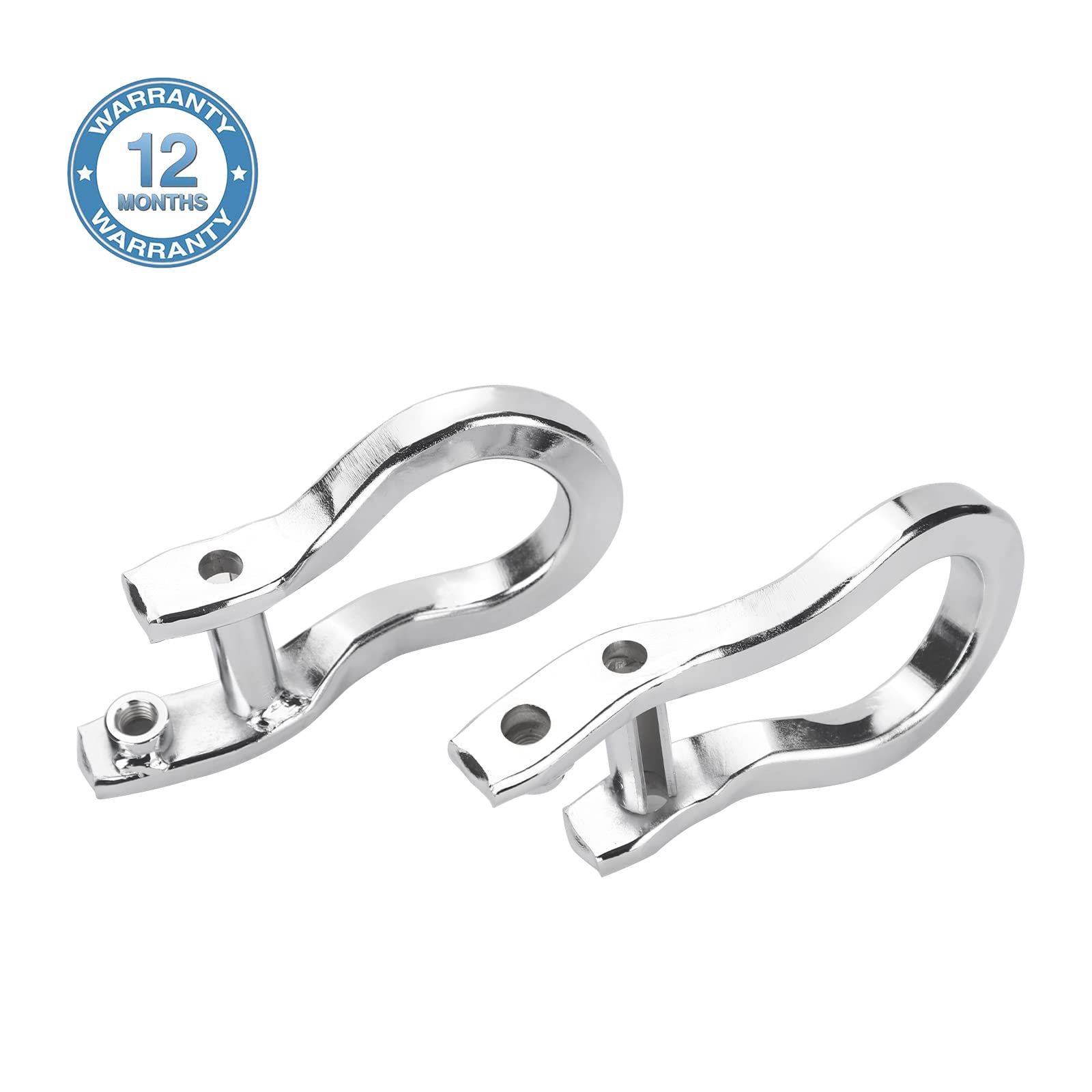 ONER Tow Hooks Compatible with 2019 2020 2021 & Newer Chevy Silverado 1500, Replaces # 84280202（Chrome）