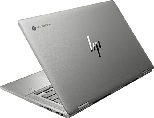 HP 2022 Chromebook X360 2-in-1 14" FHD Touchscreen Laptop, Intel Core i3-10110U Processor, 8GB RAM, 64GB eMMC, Backlit Keyboard, Wi-Fi 6, Webcam, Chrome OS, Mineral Silver, 2-Week IFT Support