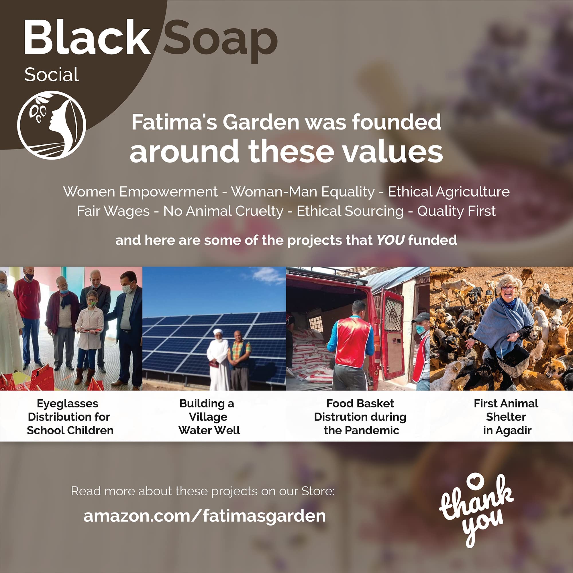 Fatima's Garden Argan Oil Black Soap - Exfoliating Cleanser, 1Kg