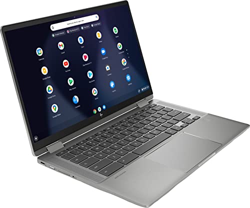 HP 2022 Chromebook X360 2-in-1 14" FHD Touchscreen Laptop, Intel Core i3-10110U Processor, 8GB RAM, 64GB eMMC, Backlit Keyboard, Wi-Fi 6, Webcam, Chrome OS, Mineral Silver, 2-Week IFT Support