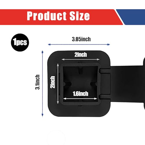 UGSHY Pack-1 Square Tow Hitch Dust Plug, American Flag Pattern Tow Tube Square Cover, Trailer Receive Tube Plug, Fits 2" x 2" Receiver Tube (Red)