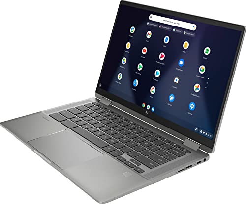 HP 2022 Chromebook X360 2-in-1 14" FHD Touchscreen Laptop, Intel Core i3-10110U Processor, 8GB RAM, 64GB eMMC, Backlit Keyboard, Wi-Fi 6, Webcam, Chrome OS, Mineral Silver, 2-Week IFT Support