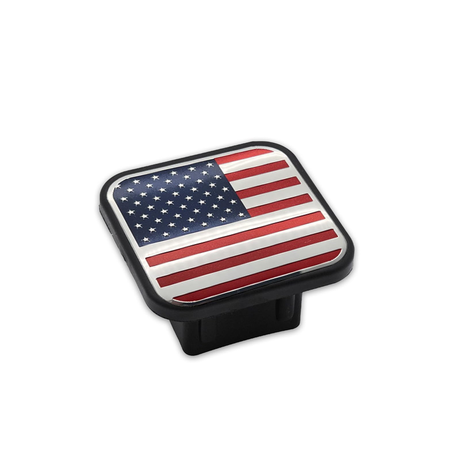 ZBGUN 2 Inch American Flag Trailer Hitch Cover Tow Hitch Covers Plug Cap Rubber Fits,for Toyota Jeep Chevrolet Ford Nissan Dodge Ram Porsche Range Rover Honda Ridgeline 2 Inch Hitch Receivers (Red)