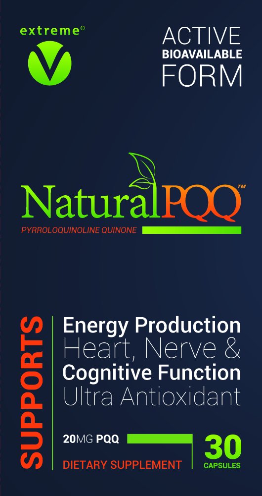 NaturalPQQ - Cellular Energy for The Active Lifestyle - 20mg PQQ, Mitochondrial Biogenesis