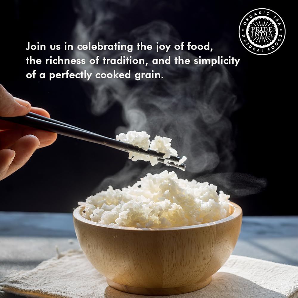 Pride Of India - Thai White Jasmine Rice - Fragrant Hom Mali Rice, 1.5 Pound Jar
