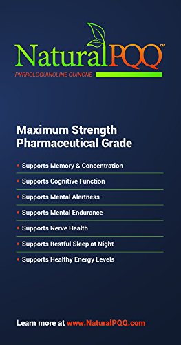 NaturalPQQ - Cellular Energy for The Active Lifestyle - 20mg PQQ, Mitochondrial Biogenesis