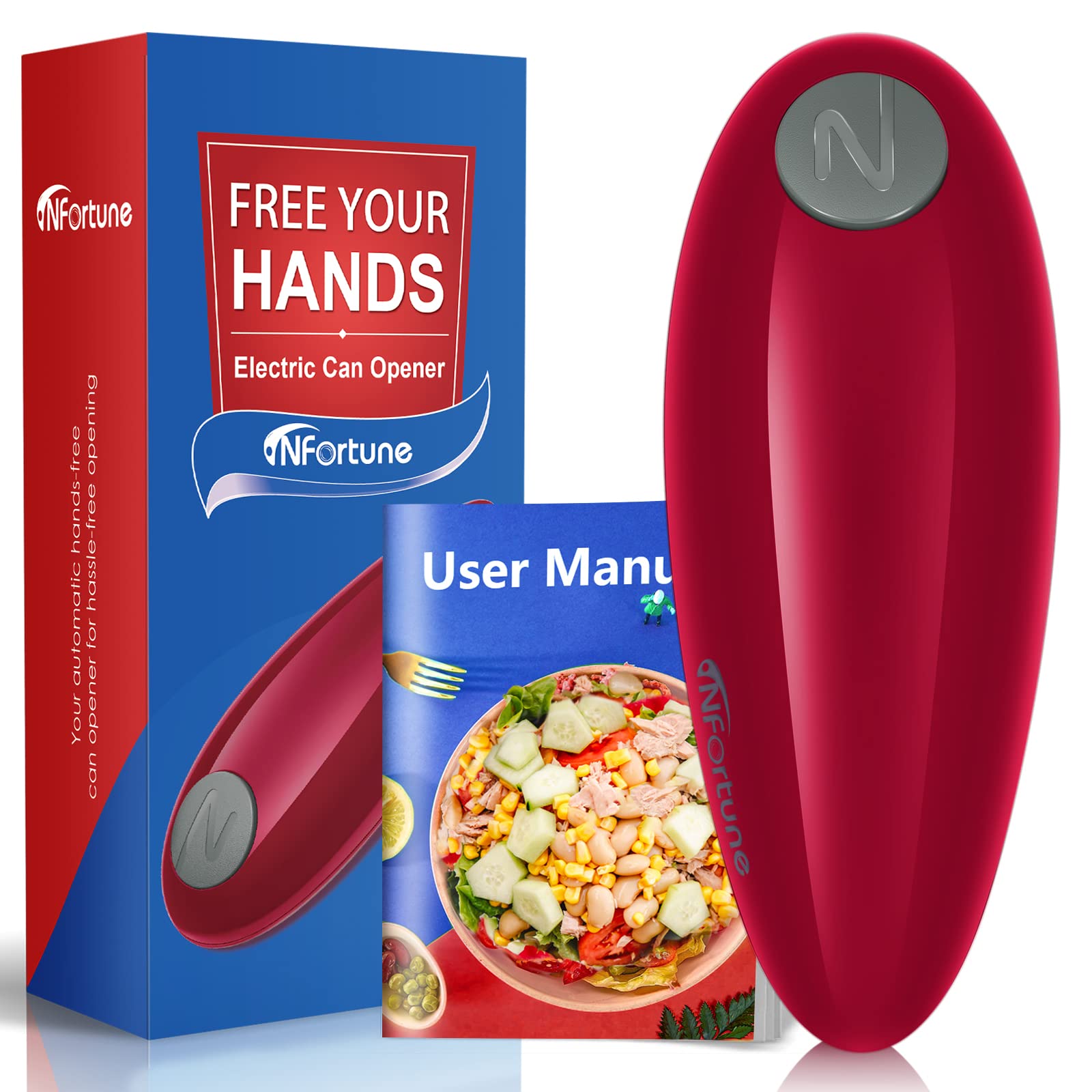 One-Touch Electric Can Opener Automatic Hand Free Can Opener for Arthritis and Seniors, Safety Can Opener Smooth Edge, Restaurant Can Opener Best Kitchen Gadget for Home Use