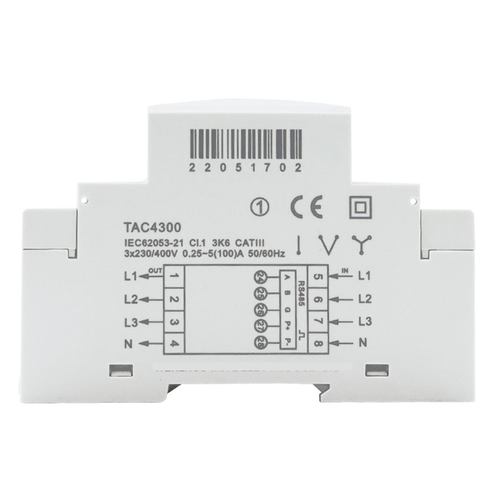 MOBYAT SDM3 Three-Phase Multifunction Energy Meter Three-Phase Four-Wire Modbus/Pulse Output Port RS485 PV Solar System Kwh V A Hz W 1Pcs