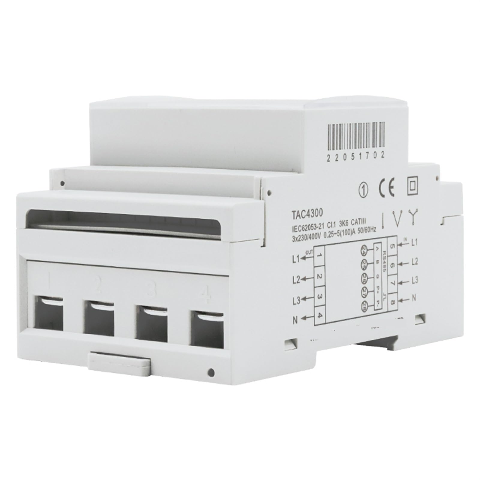 MOBYAT SDM3 Three-Phase Multifunction Energy Meter Three-Phase Four-Wire Modbus/Pulse Output Port RS485 PV Solar System Kwh V A Hz W 1Pcs