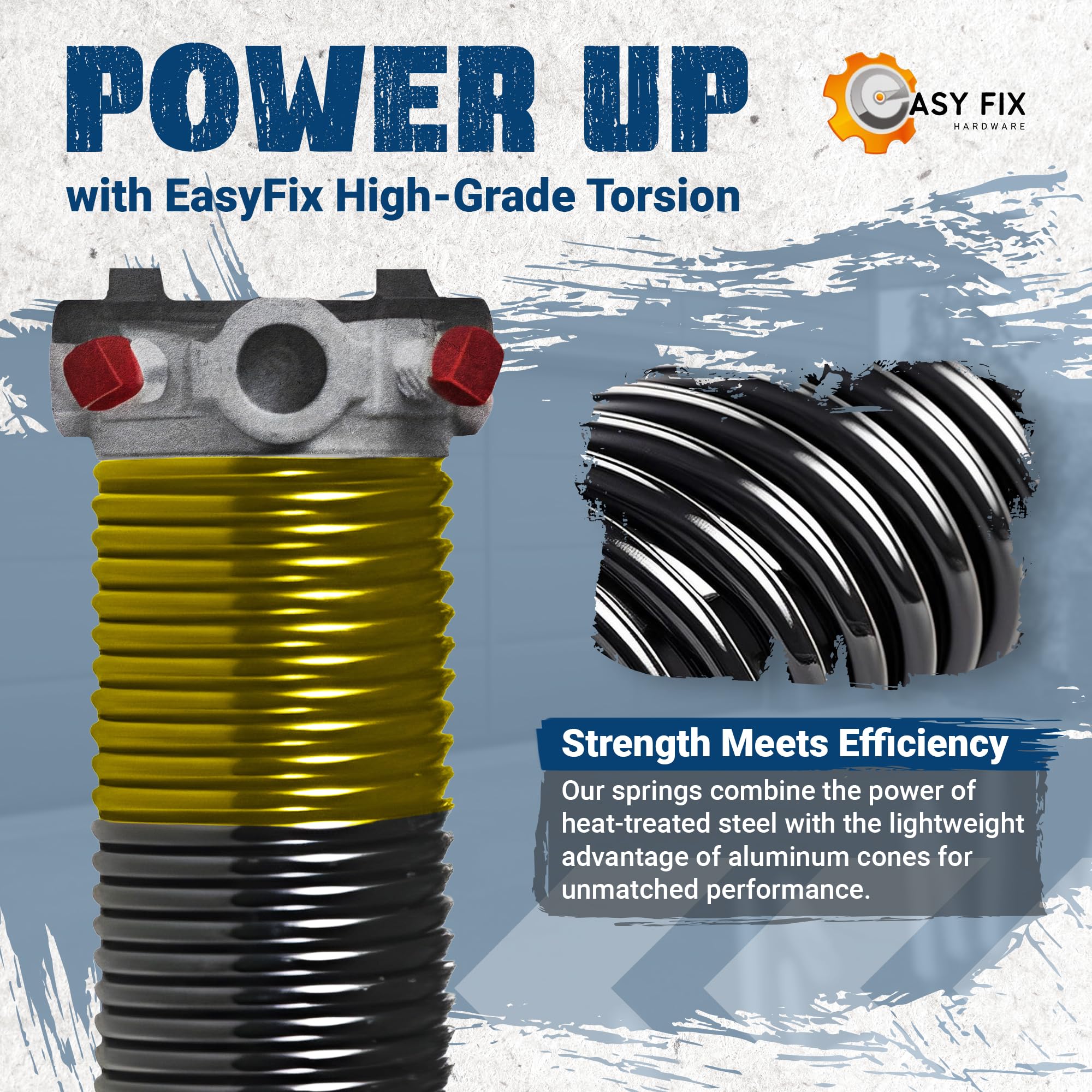 Garage Door Torsion Spring 250x2x29 for Right Side of Garage Door with 1" Steel Bearing and Winding Bars Precision E-Coating 5-Year Warranty Minimum 30,000 Cycles (Black Cone)