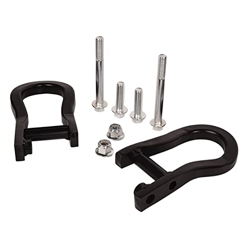 EGOESWELL 84072463 Tow Hooks with Mounting Bolts Black Color Left Right Front Lower Side New 2PCS