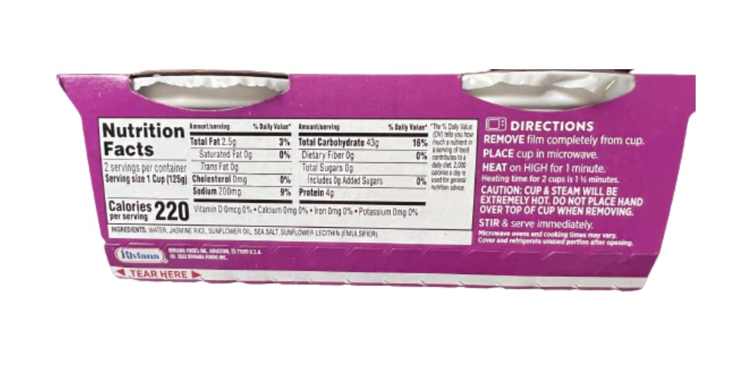 Microwave Rice Minute Jasmine Rice in Ready To Serve Cup 8.8 Oz Packs of Minute Rice Instant Rice Cups bundle with Exclusive Candyya Clip (2 packs)