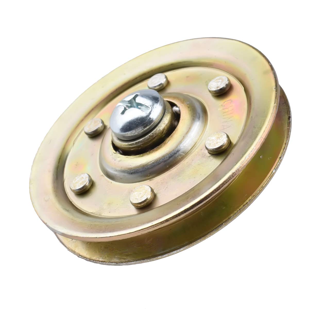 Heavy Duty Garage Door 3" Pulley Kits, 3/8" bore 200LB Load Rating, Kits Including 2 Stationary Pulleys and 2 Rear Wheel Pulleys with Clevis Fork, 2 Bolts 3/8-16 x 2 Long and 2 Serrated Flange Nuts