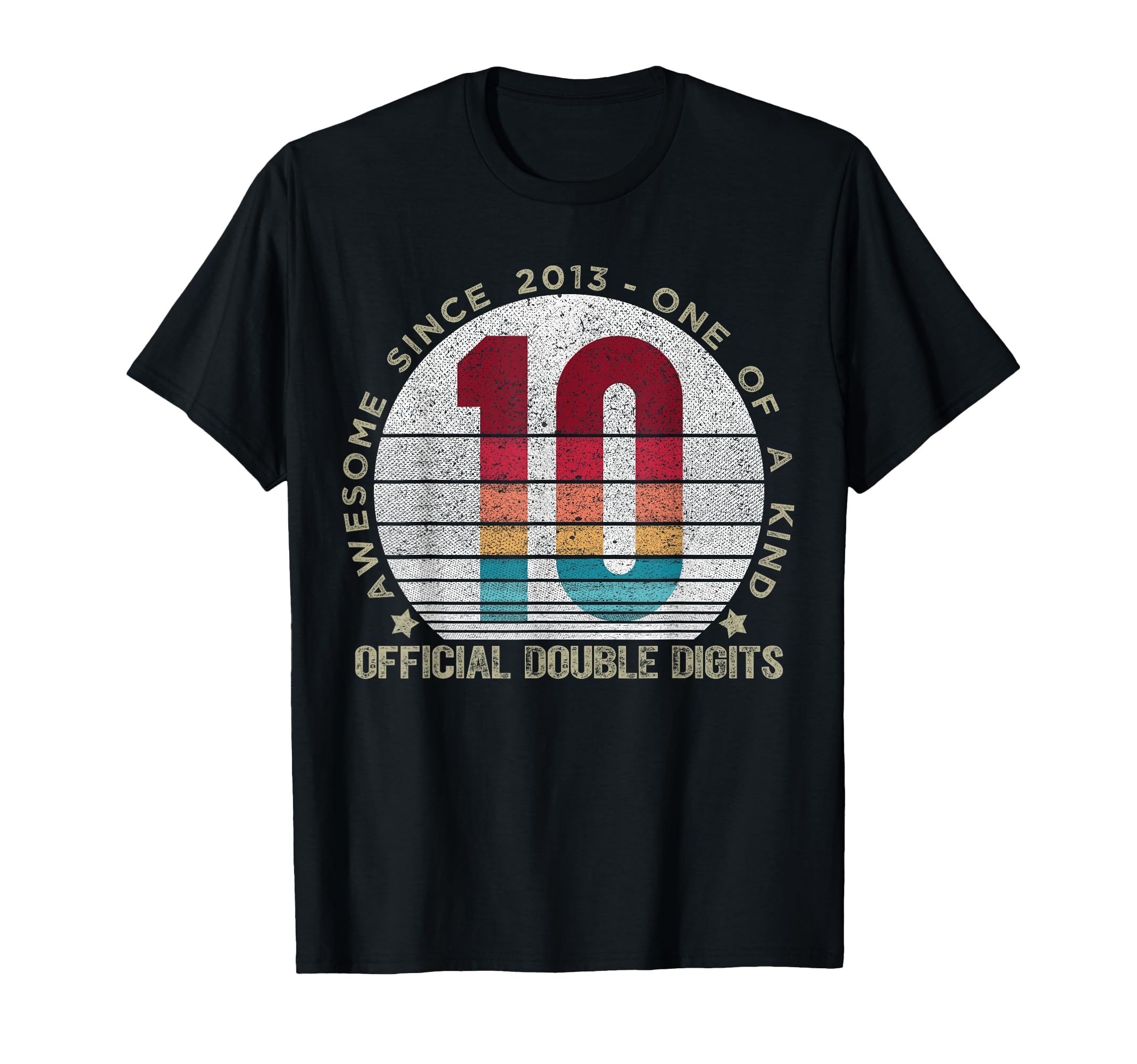 Official Double Digits Vintage 10 Year Old 10th Birthday T-Shirt