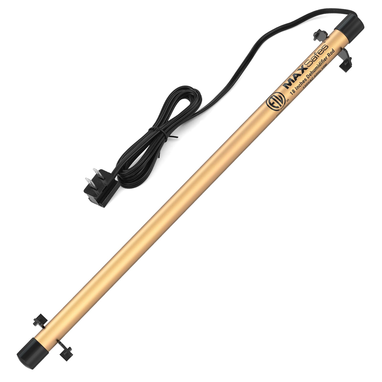 MAXSafes Gun Safe Dehumidifier Rod, Dry Golden Rod - Easy Installation Plug-in Electric Dehumidifier Eliminates Moisture for Gun Safes & Cabinets, ETL Approved (18in)