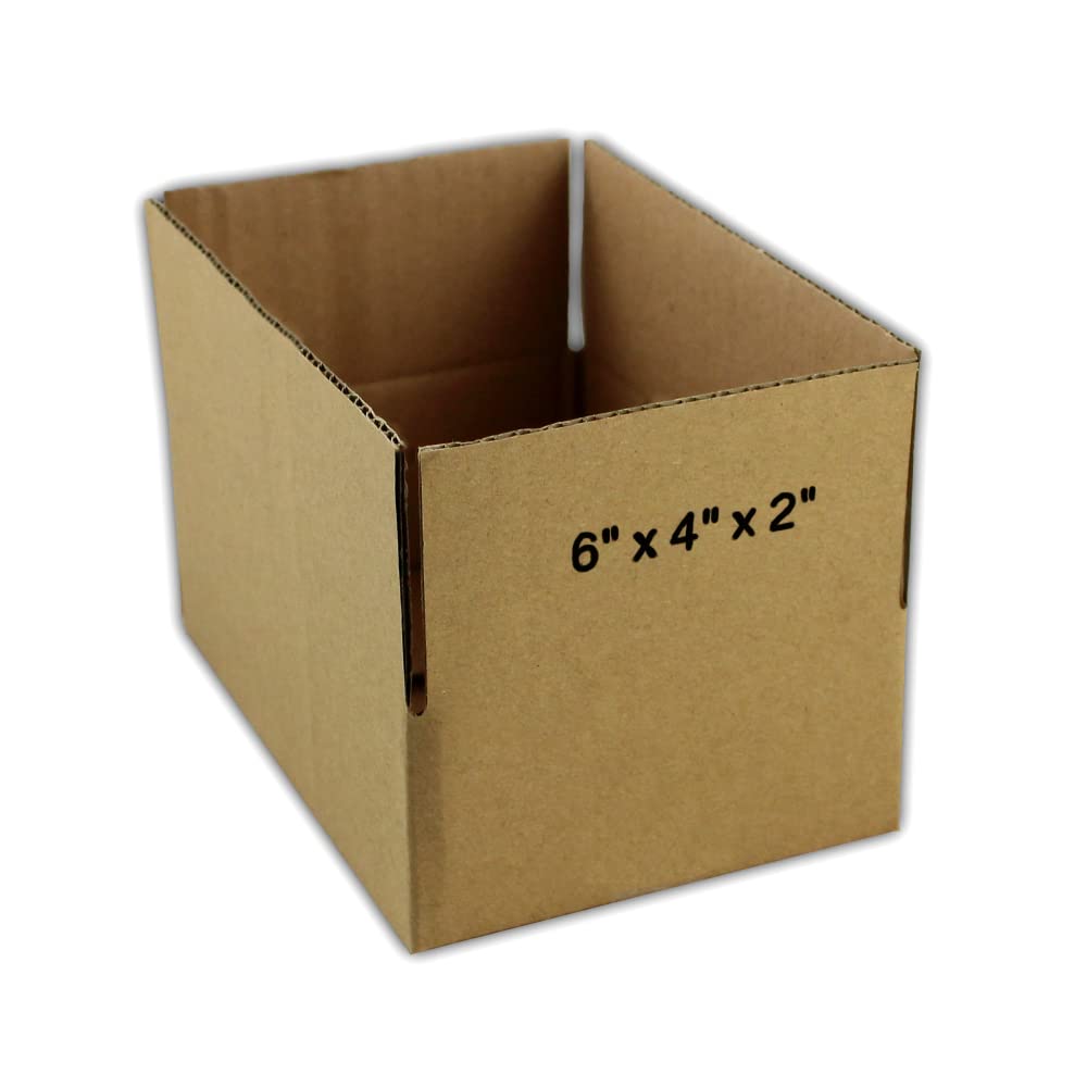 25 EcoSwift 6x4x2 Corrugated Cardboard Packing Boxes Mailing Moving Shipping Box Cartons 6 x 4 x 2 inches