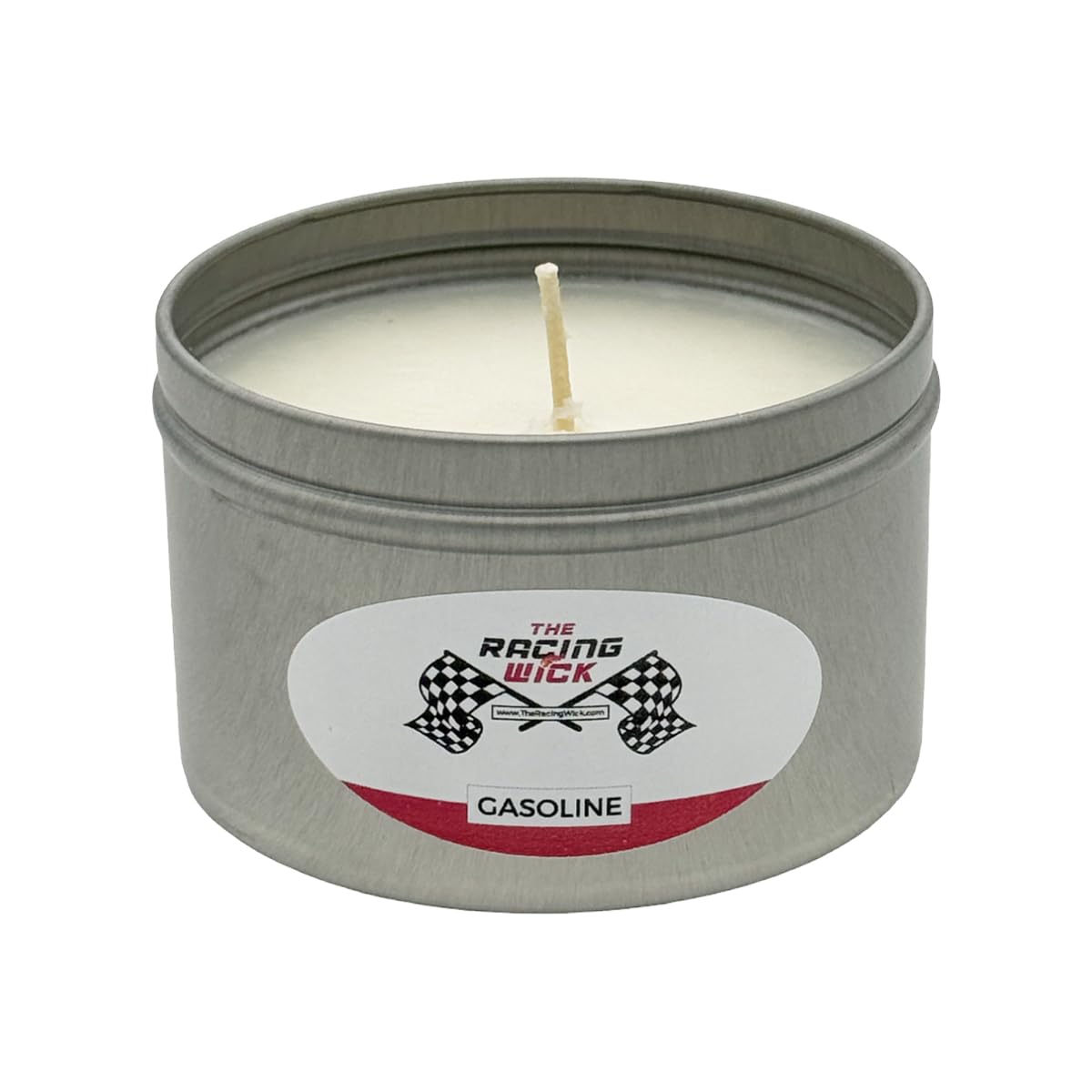 Gasoline Scented Candle - The Racing Wick - 8oz Tin Can