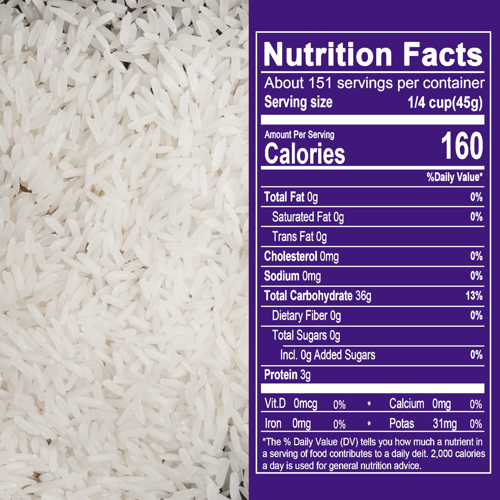 XIANG NA LAN Thai Hom Mali Jasmine Rice, Long Grain Non-GMO Jasmine Rice, 15 Pounds, Pack of 1