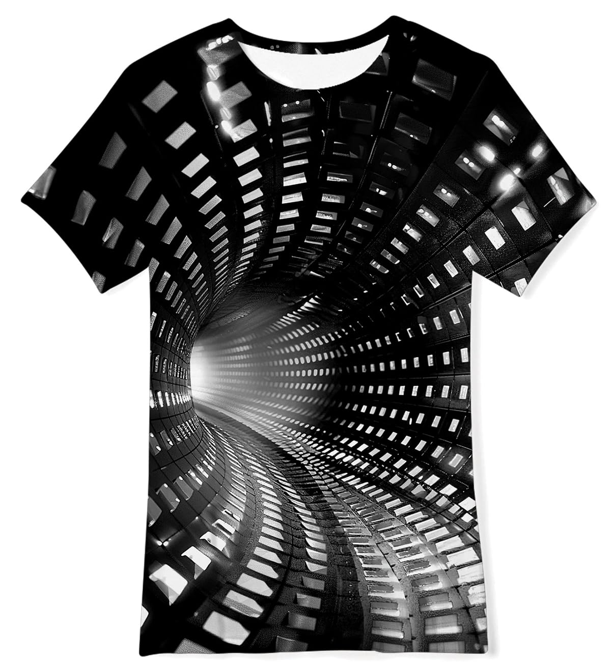 uideazone Kids 3D Print Graphic T Shirts Short Sleeve Size 10-12 T-Shirt Novelty Optical Illusion Shirt Pullover Tees Shirt for Teen Boy Girls 9-12 Years