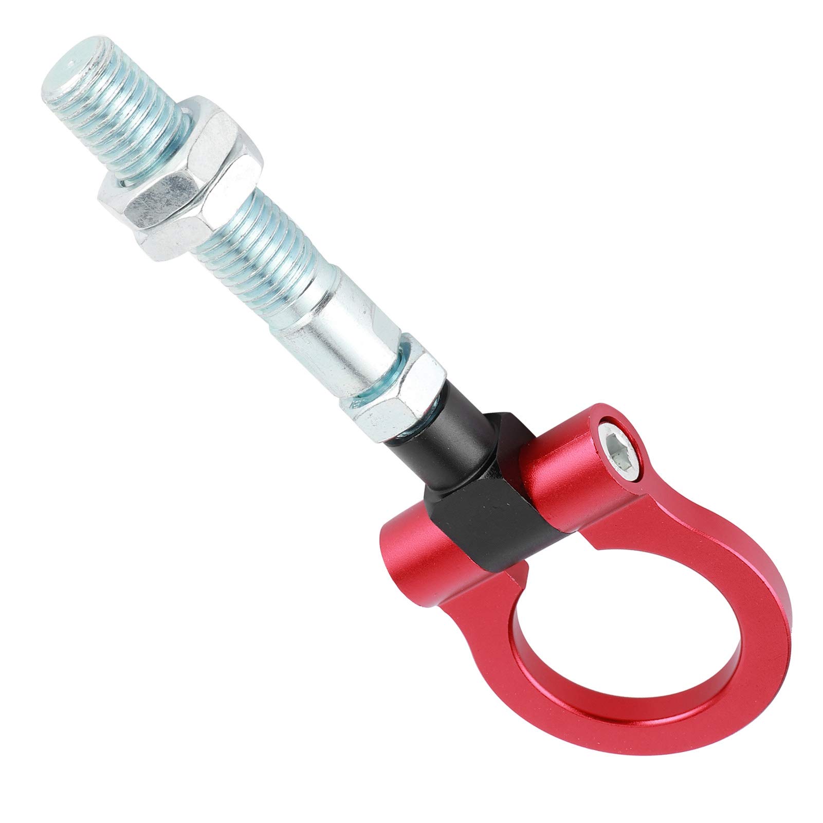 for 2017 for Tow Hook Tow Hook, Heavy Duty Car Racing Tow Hook Red Folding Ring Refitting Front Auto Trailer Accessory Fit for 2012‑2017(Red)