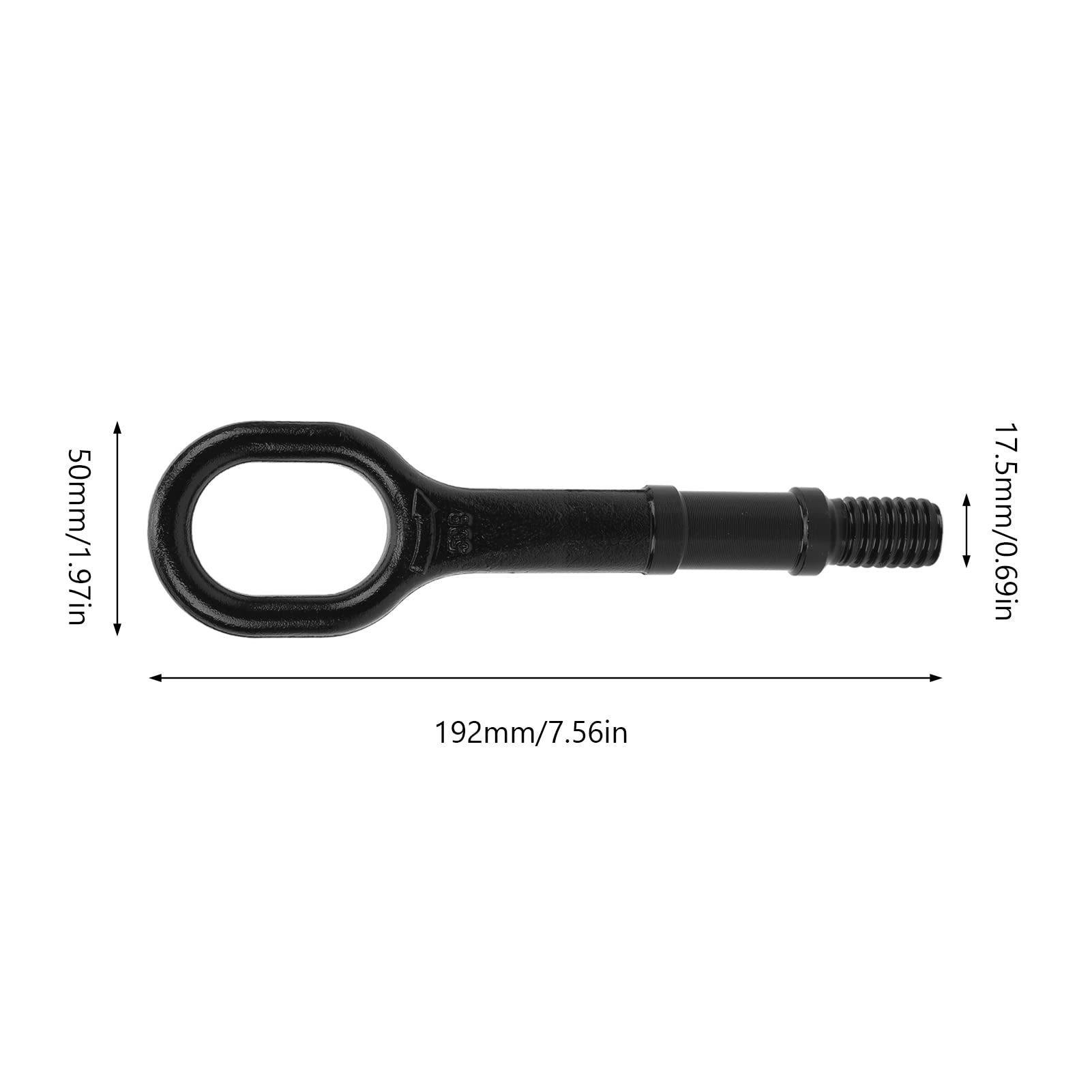 Towing Eye Tow Hook, 1T0 805 615A Car Bumper Trailer Ring Hinge Hook Replacement for CC 2009-2018 R32 2006-2014, Black