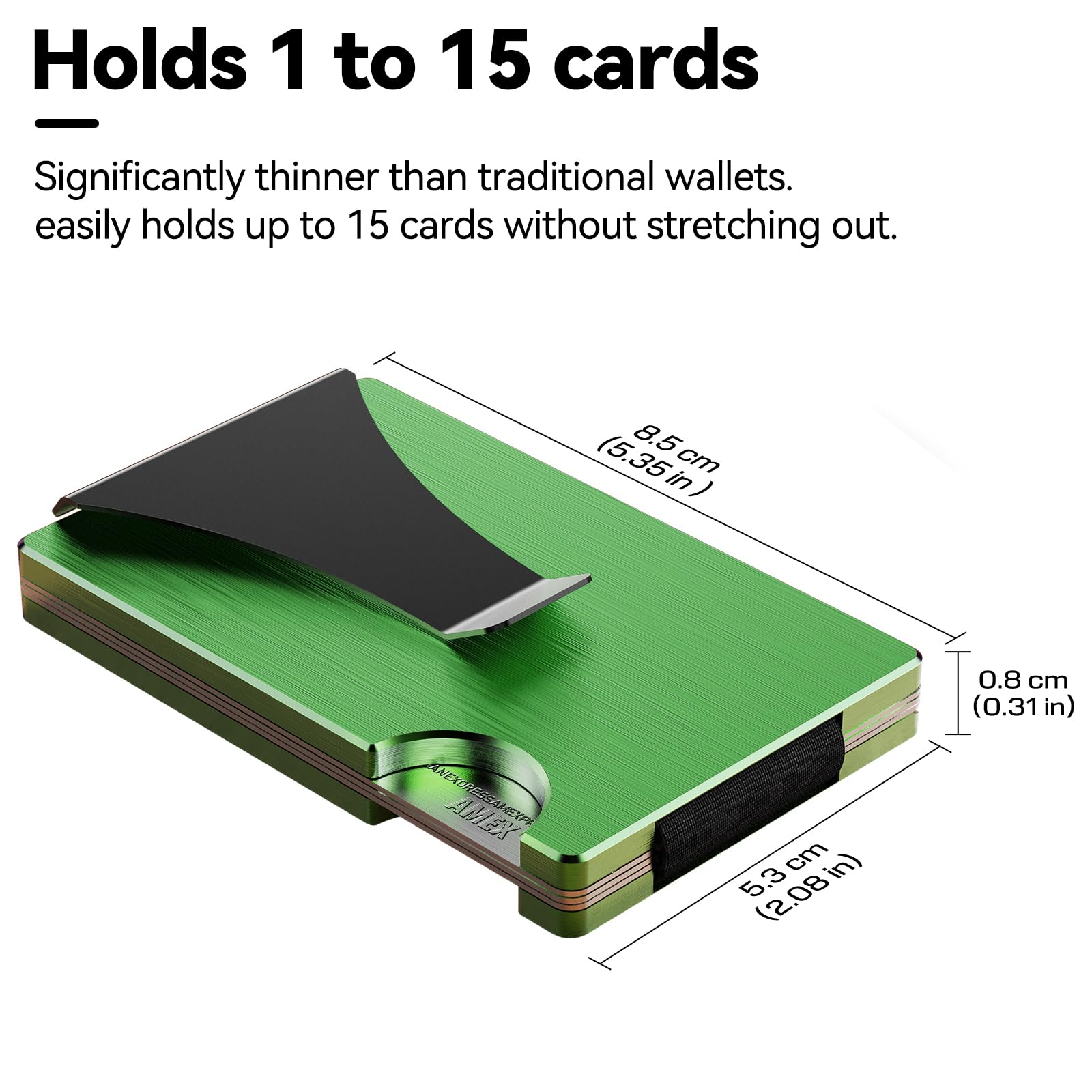 Metal Wallet for Men Slim Minimalist-Mens Wallet with Money Clip Removeable, Credit Card Holder Wallets for Men Gift