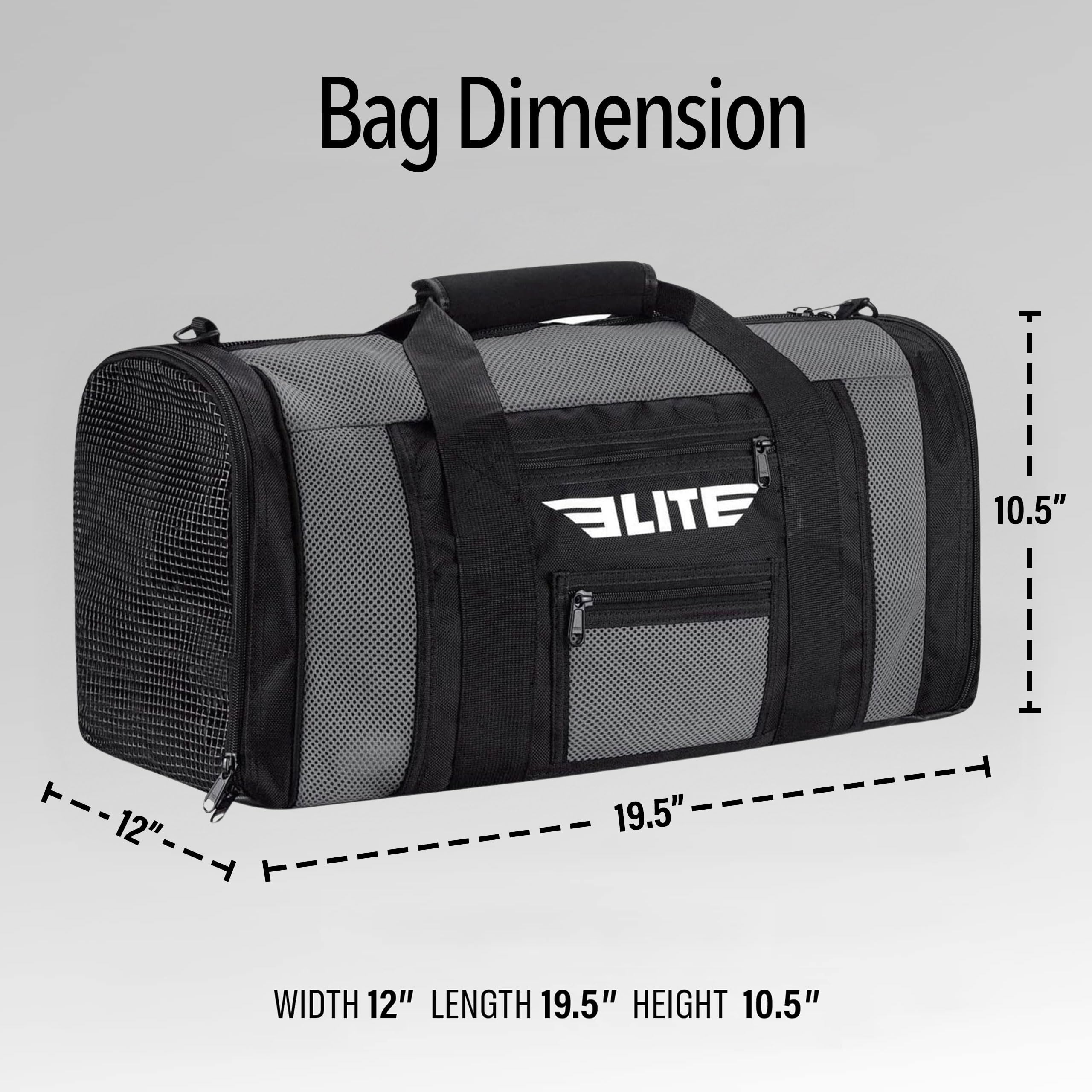 Elite Sports Boxing Gym Duffle Bag for MMA, BJJ, Jiu Jitsu gear,Duffel Athletic Gym Boxing Bag