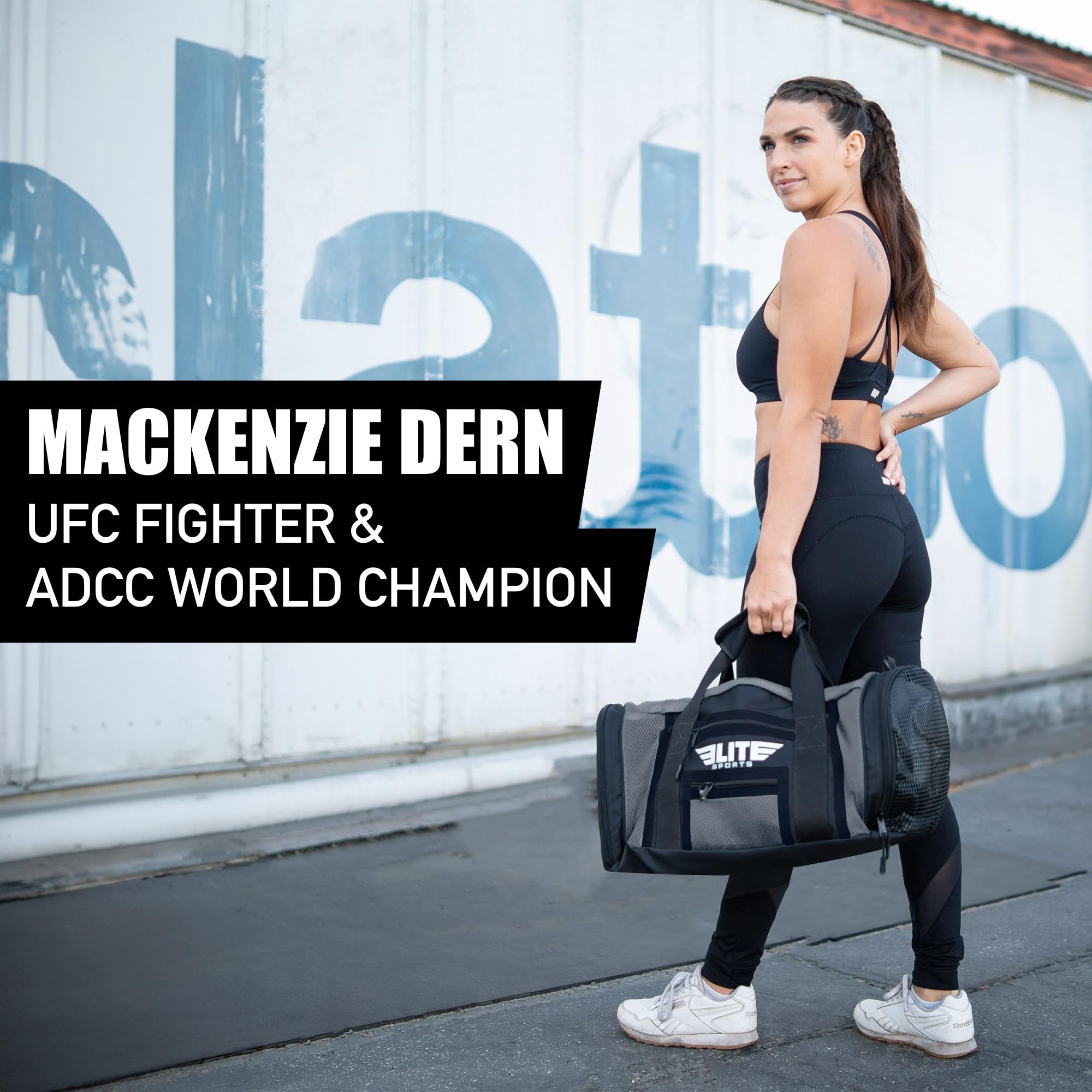 Elite Sports Boxing Gym Duffle Bag for MMA, BJJ, Jiu Jitsu gear,Duffel Athletic Gym Boxing Bag