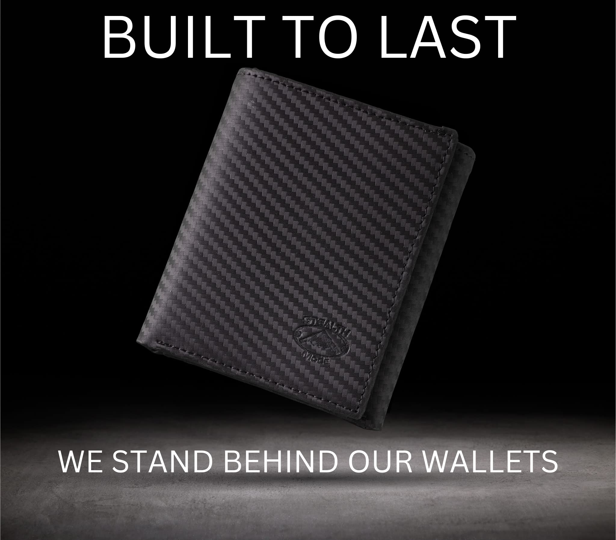 Stealth Mode Carbon Fiber Trifold RFID Wallet For Men With Flip Out ID Holder (Carbon Fiber)
