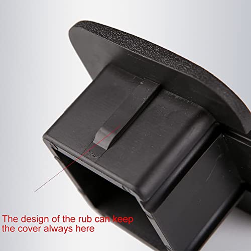 cueclue Pack-1 Trailer Hitch Cover, 2" Rubber Trailer Hook Protection Cover, Dustproof and Waterproof Trailer Receiver Tube Plug Cap for Most Cars, Trucks (Black)