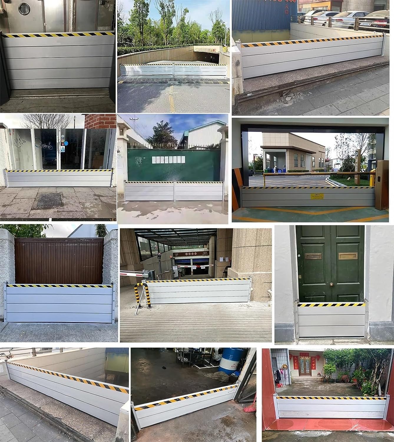 15ft 13ft 12ft 10ft 8feet 6.6ft 5foot 3.3ft Custom Water Barrier Shield, Front Door/Garage Doors/Warehouse Reusable Flood Emergency Temporary Dam, Night-visible Aluminum Baffle ( Color : H 60cm/2ft ,